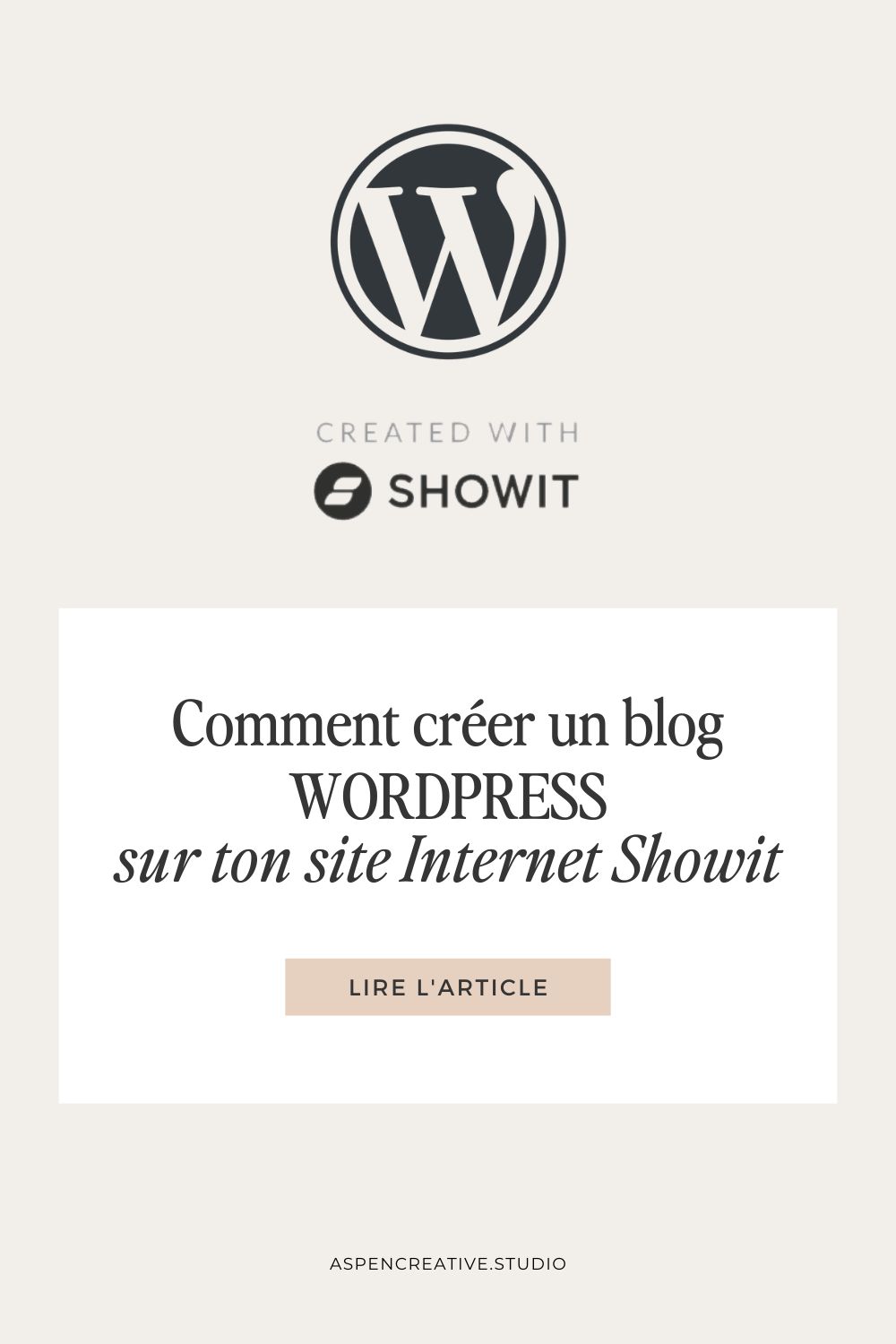 Comment créer un blog Wordpress sur ton site Showit